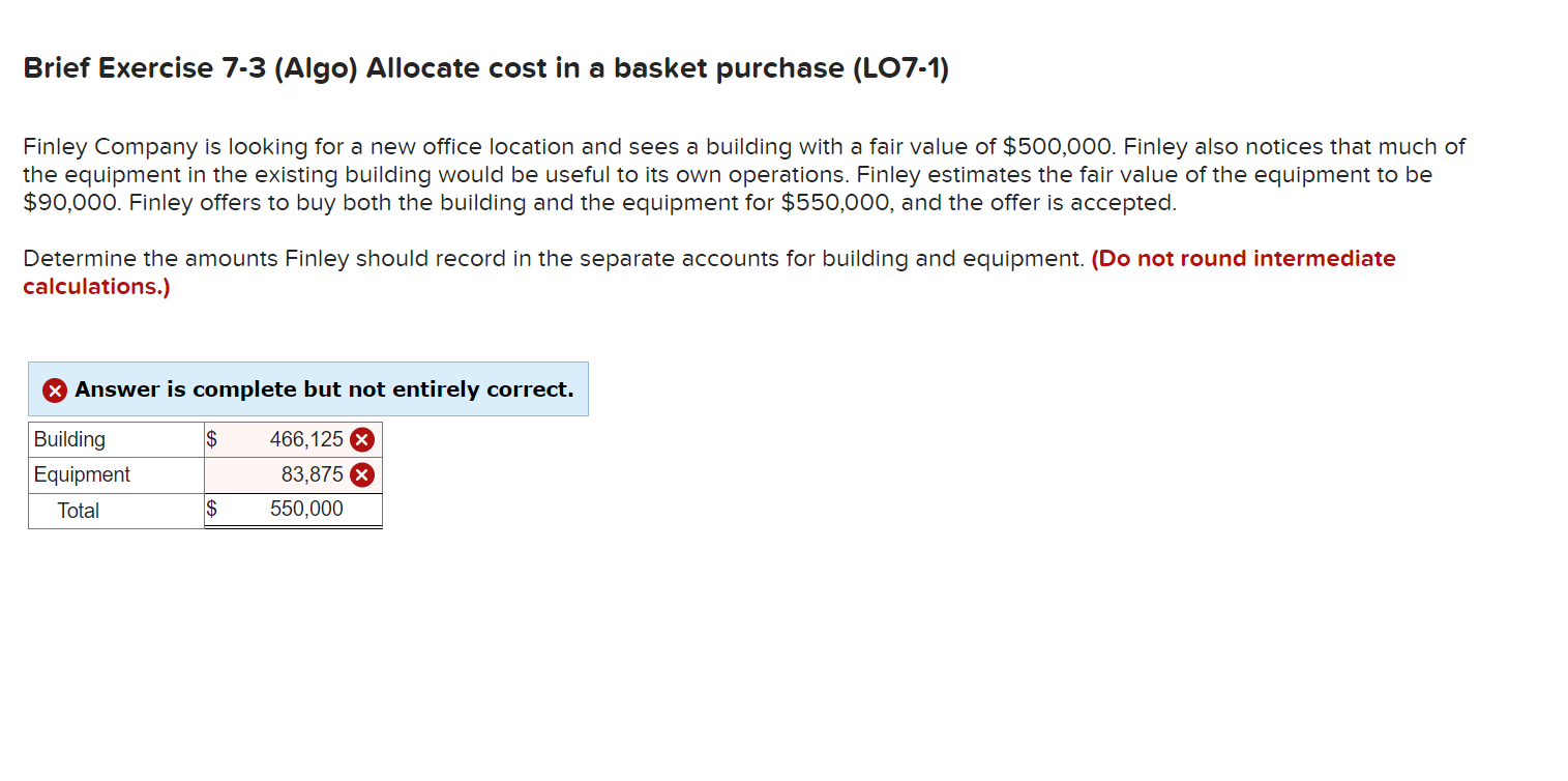 Solved Brief Exercise 7-3 (Algo) ﻿Allocate cost in a basket | Chegg.com