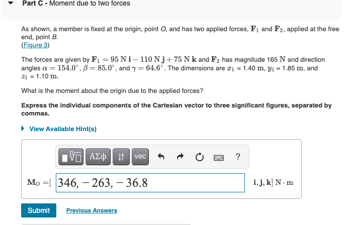 Solved Learning Goal: To use the vector cross product to | Chegg.com
