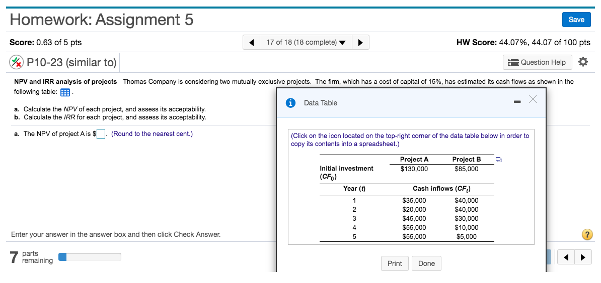 Solved Homework: Assignment 5 Save 17 of 18 (18 complete) HW | Chegg.com