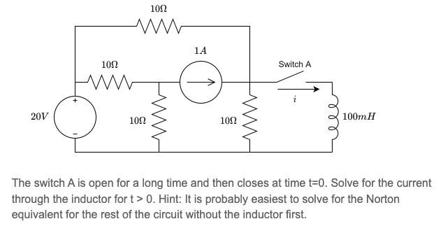 Solved The switch A is open for a long time and then closes | Chegg.com