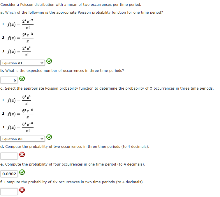 Solved Consider a Poisson distribution with a mean of two | Chegg.com