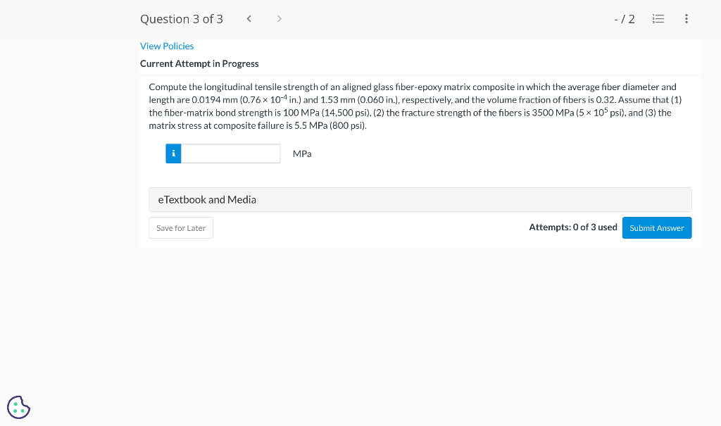 Solved Compute the longitudinal tensile strength of an | Chegg.com