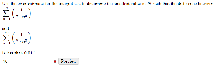Solved Use the error estimate for the integral test to | Chegg.com