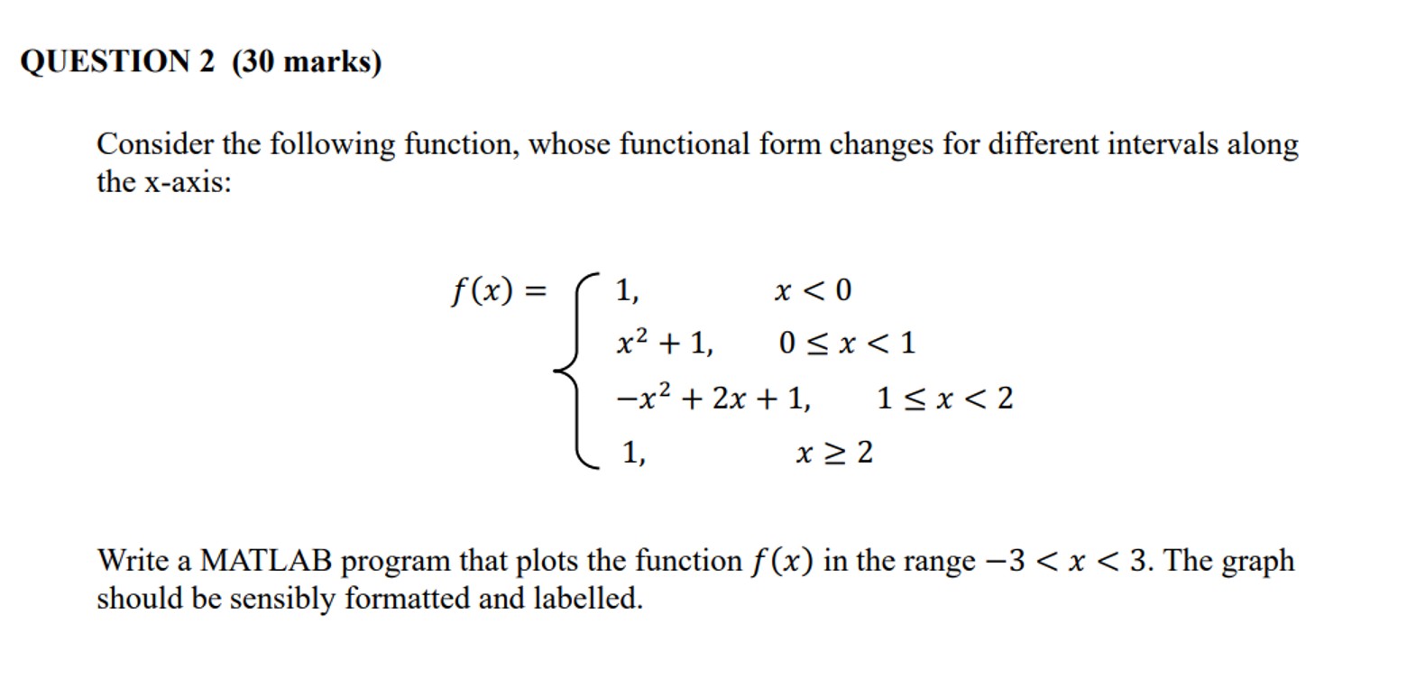 Solved Question 2 30 marksconsider The Following