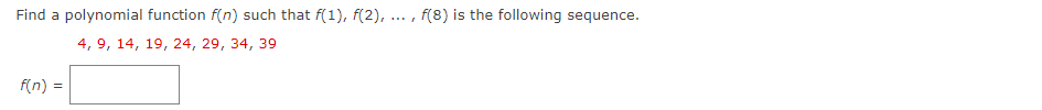 Solved Find a polynomial function f(n) such that | Chegg.com