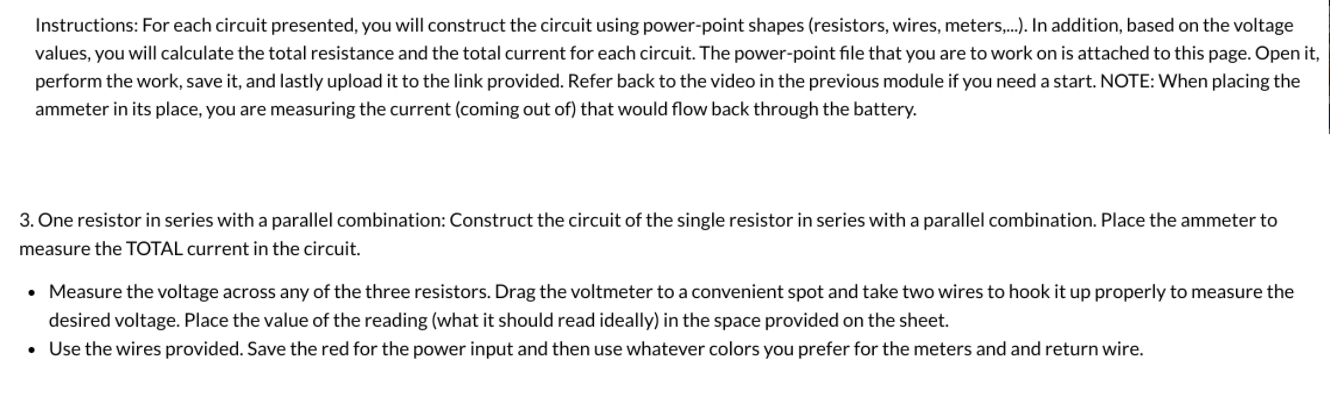 Solved Instructions: For each circuit presented, you will | Chegg.com