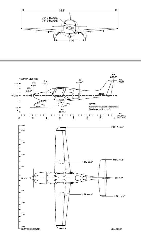 Following figures show the airplane three view and | Chegg.com
