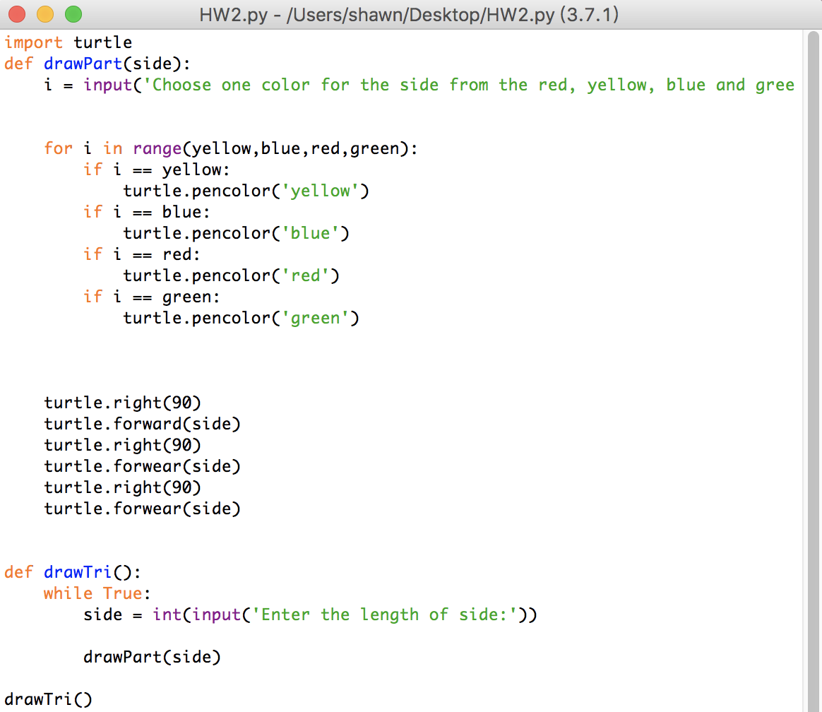 Solved OOO HW2.py - /Users/shawn/Desktop/HW2.py (3.7.1) | Chegg.com