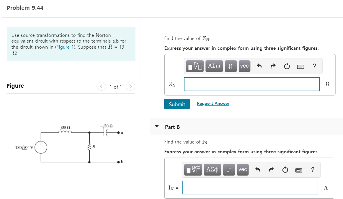 Solved Problem 9 44 Use Source Transformations To Find The