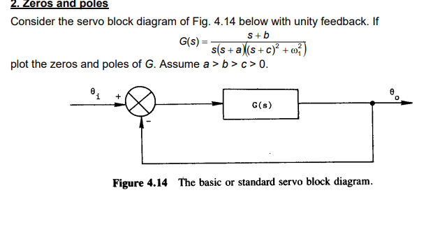 Solved Consider the servo block diagram of Fig. 4.14 below | Chegg.com