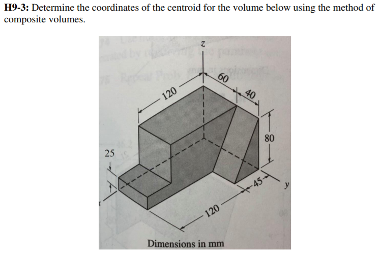Solved H9.3: Determine the coordinates of the centroid for | Chegg.com