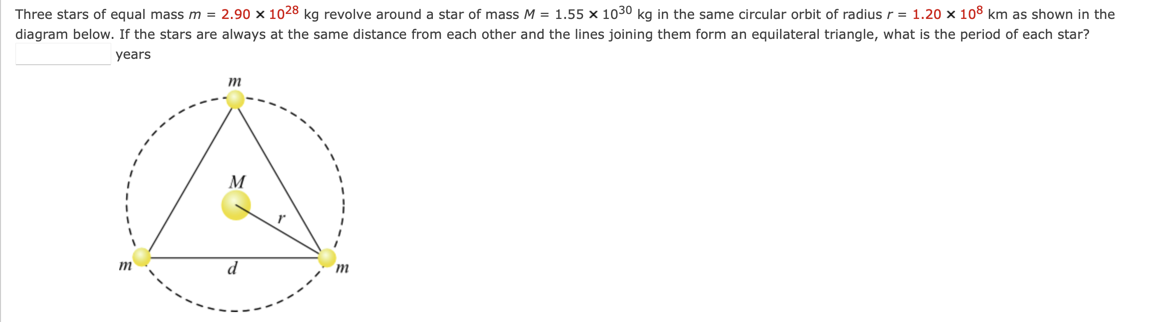 Solved Two stars M1 and M2 of equal mass make up a binary | Chegg.com