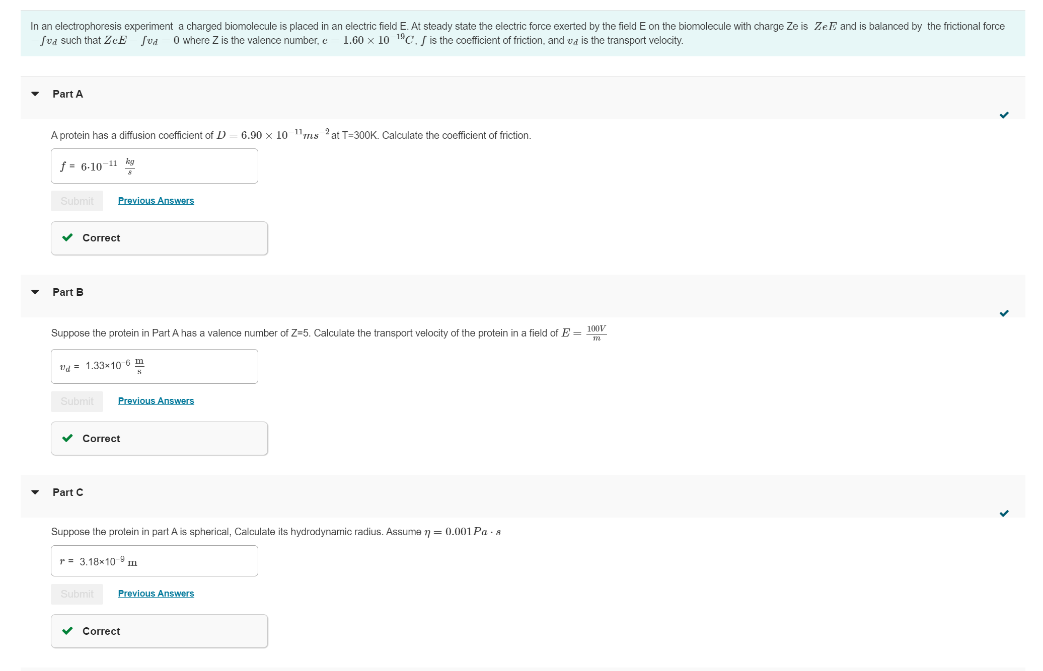 Solved \\( -f v_{d} \\) such that \\( Z e E-f v_{d}=0 \\) | Chegg.com