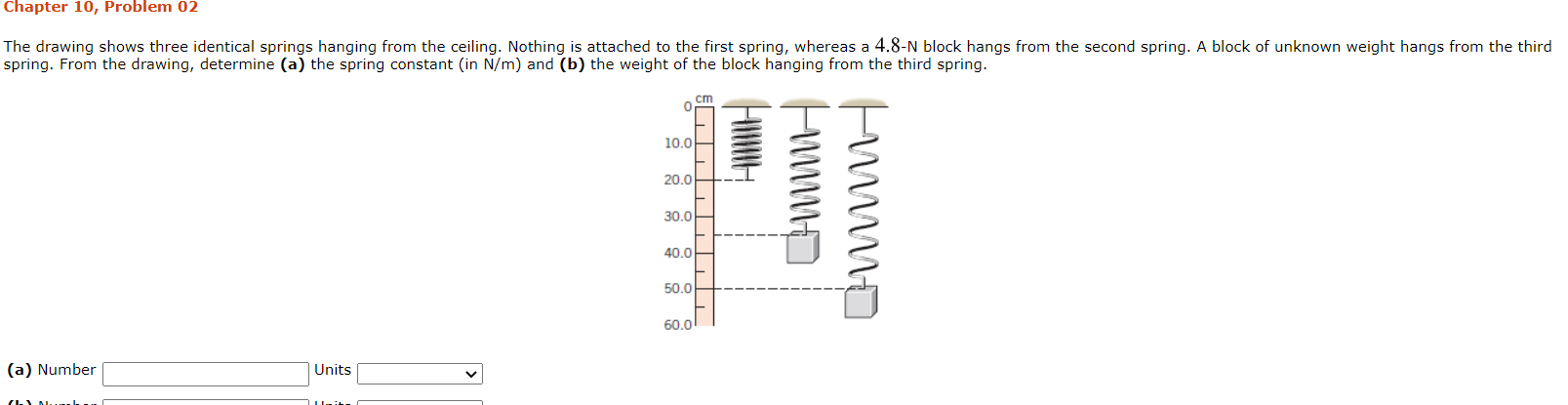 Solved A spring lies on a horizontal table, and the left end | Chegg.com