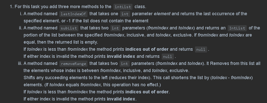 Solved 1. Add the following code to the main method: public | Chegg.com