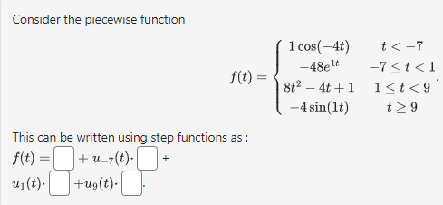 Consider the piecewise | Chegg.com
