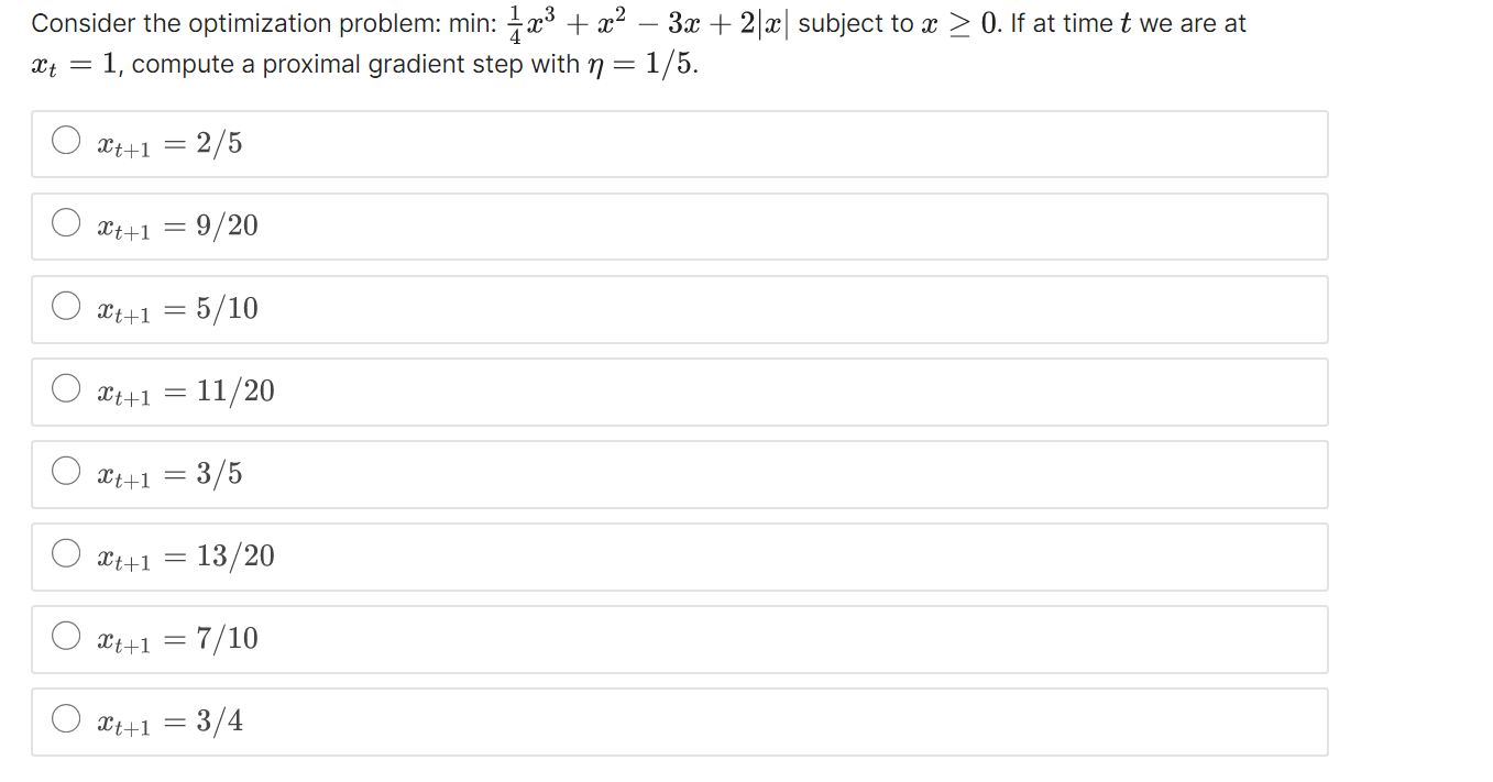 Solved Consider The Optimization Problem