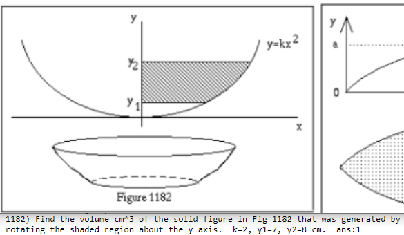 Solved 1182) Find the volume cm∧3 of the solid figure in Fig | Chegg.com