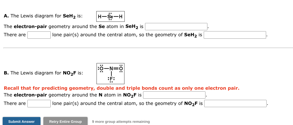 Solved A. The Lewis diagram for H2O is: The electron-pair | Chegg.com