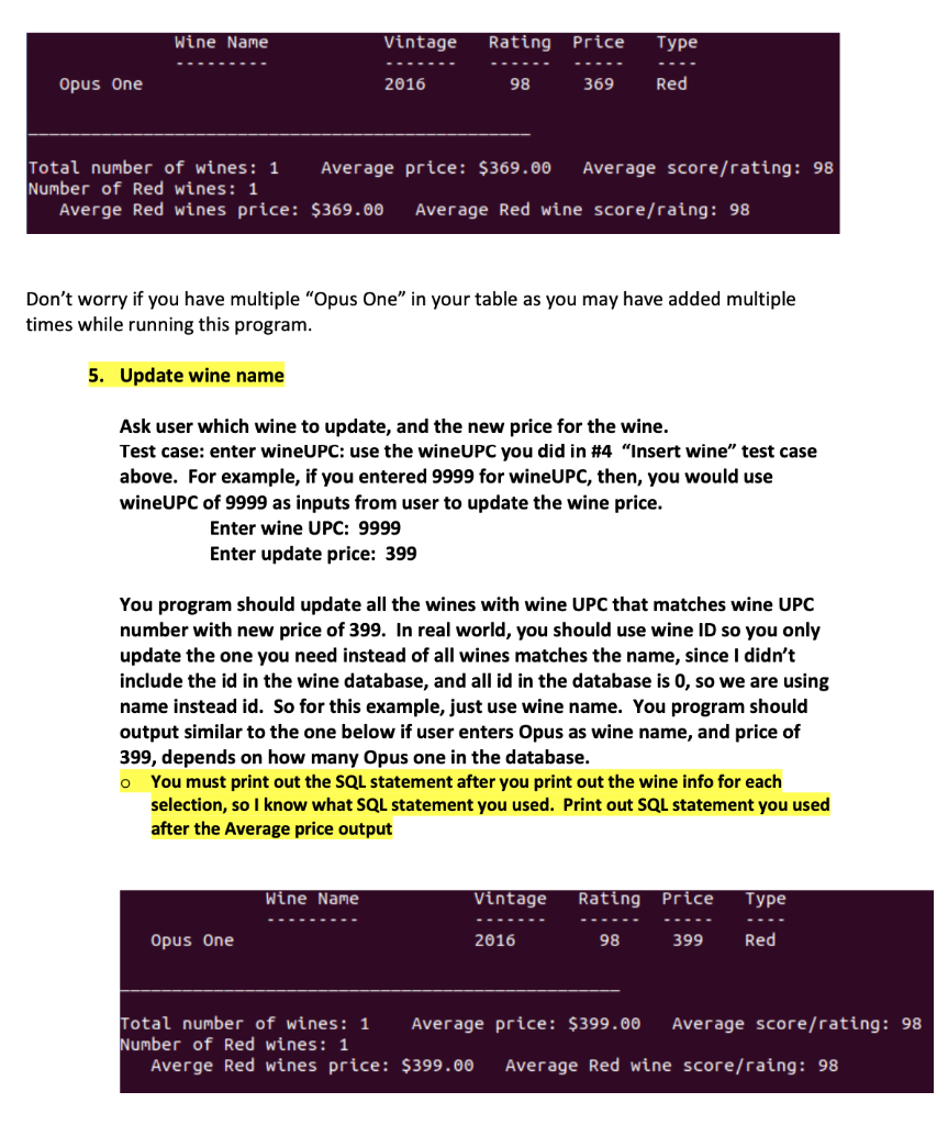 Solved PART 3: Using MySQL database in your C++ program Use | Chegg.com