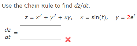 Solved Use the Chain Rule to find dz/dt. | Chegg.com