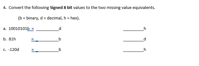 Solved 3. Convert the following 12 bit unsigned Hexadecimal | Chegg.com