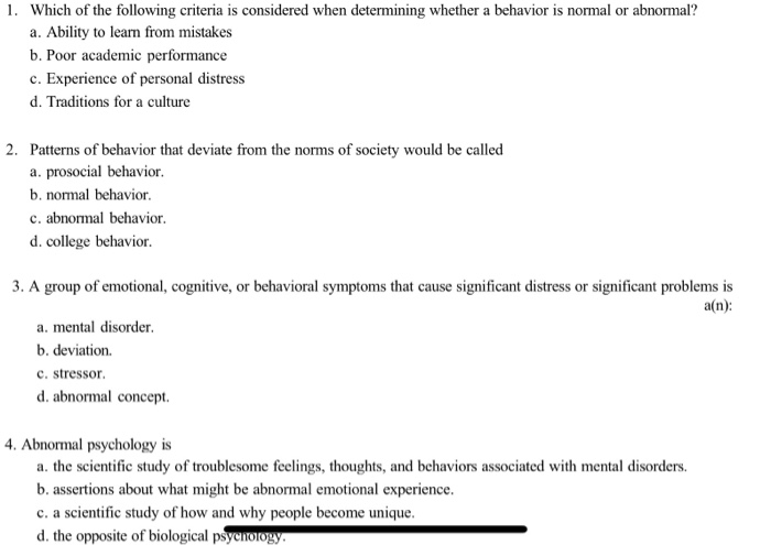 Solved 1. Which of the following criteria is considered when | Chegg.com