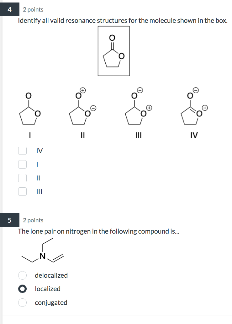 Solved Identify all valid resonance structures for the | Chegg.com