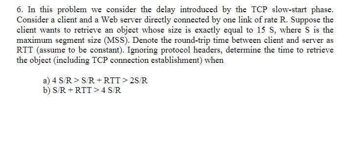 Solved 6. In this problem we consider the delay introduced | Chegg.com