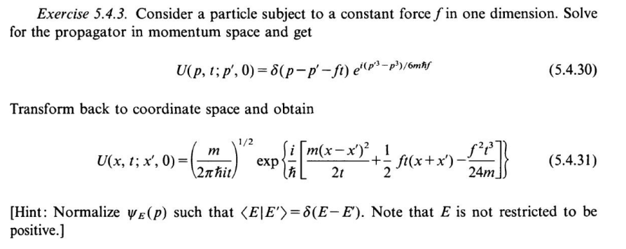 Solved Exercise 5.4.3. Consider a particle subject to a | Chegg.com