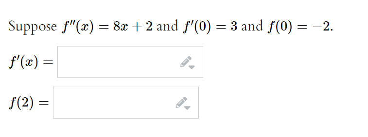 Solved Given f′′(x)=5x+1 and f′(−2)=−4 and f(−2)=−5. Find | Chegg.com