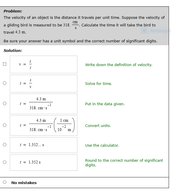 Solved Problem: The velocity of an object is the distance it | Chegg.com