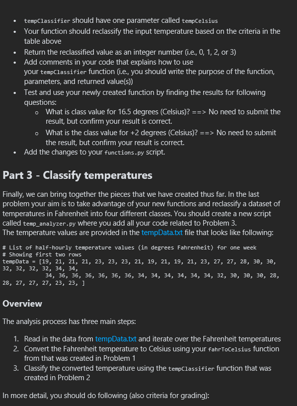 Solved Converting and Classifying Temperature Data This | Chegg.com