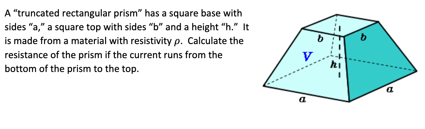 Solved A “truncated rectangular prism” has a square base | Chegg.com