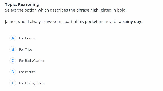 Topic: Reasoning Select the option which describes | Chegg.com