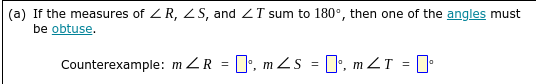 Solved (a) If the measures of ∠R,∠S, and ∠T sum to 180∘, | Chegg.com