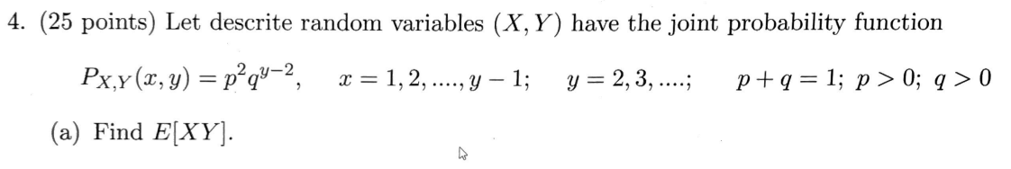 Solved Let discrete random variables (X,Y) have the joint | Chegg.com