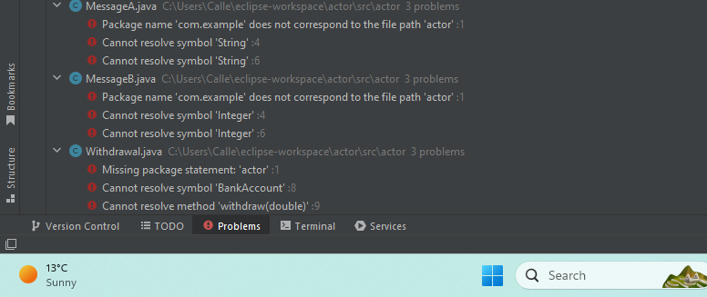 Solved package actor; import | Chegg.com