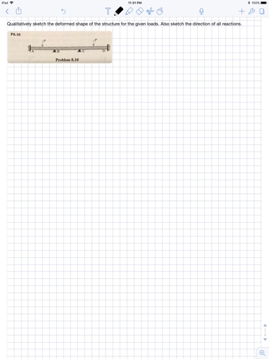 Solved Qualitatively sketch the deformed shape of the | Chegg.com