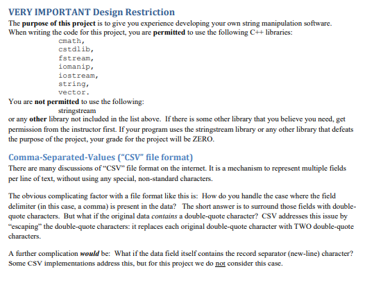 Solved VERY IMPORTANT Design Restriction The purpose of this | Chegg.com