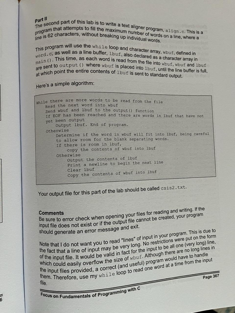 Solved part II The second part of this lab is to write a | Chegg.com