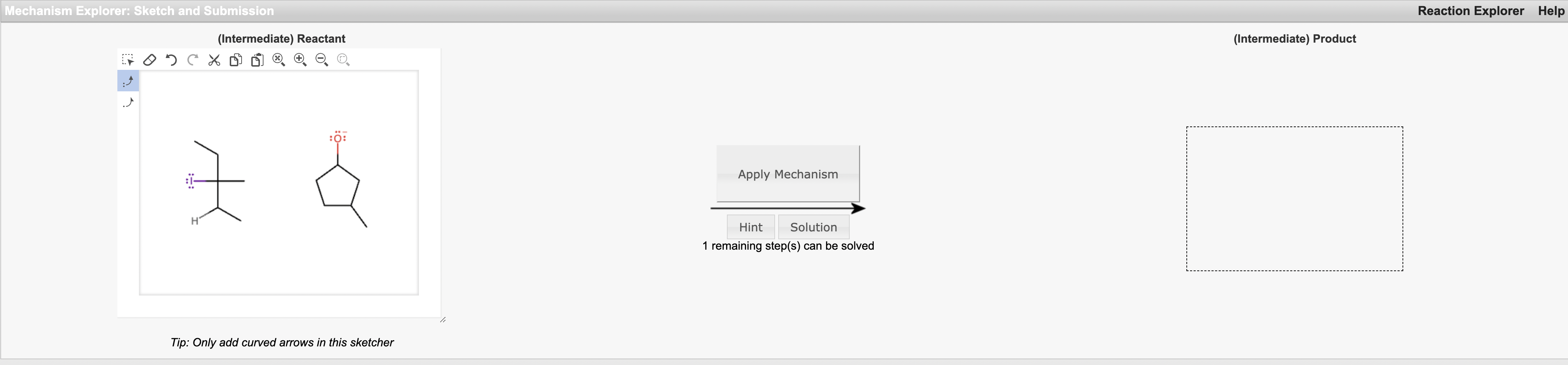 Solved (Intermediate) Product Tip: Only add curved arrows in | Chegg.com
