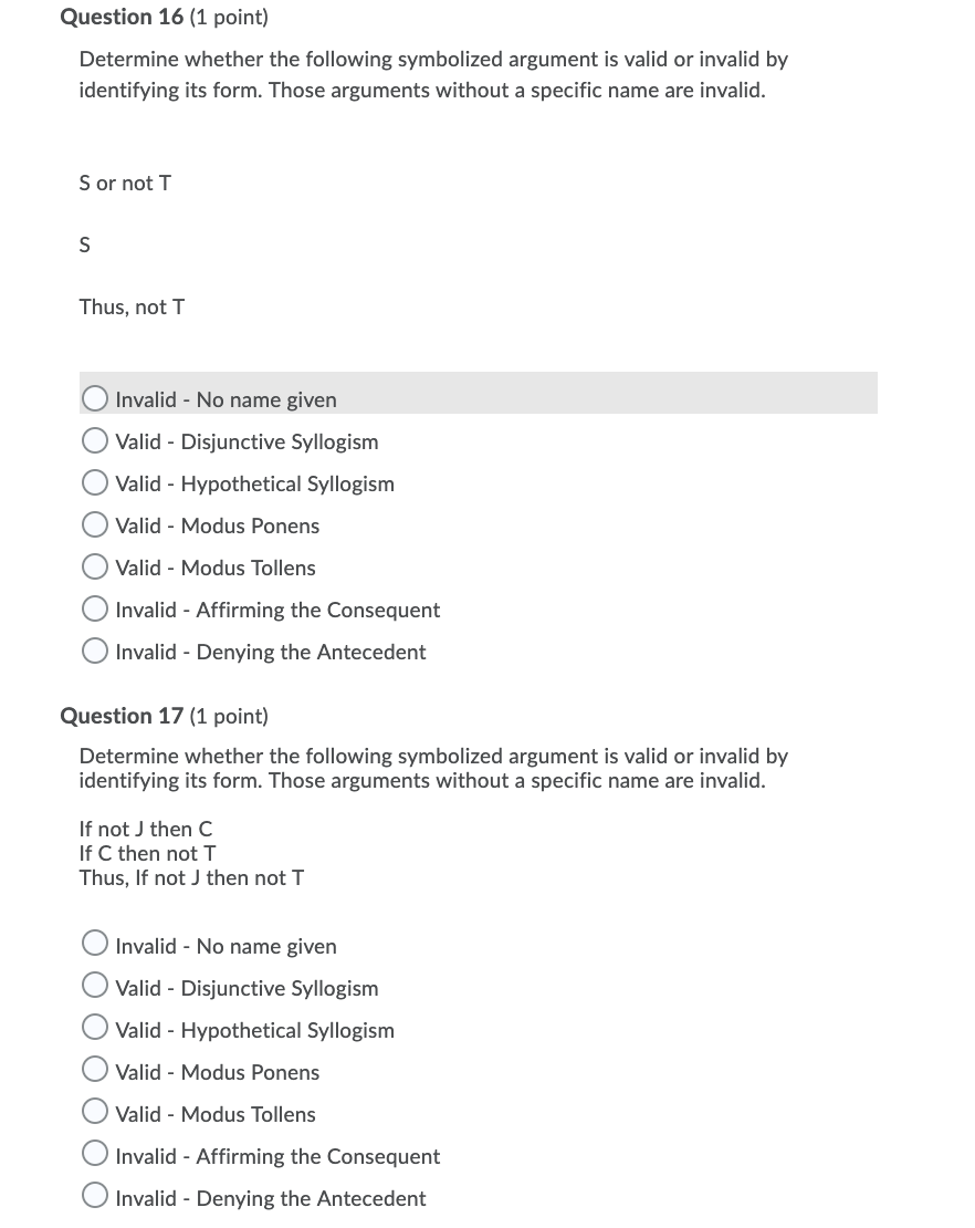 Question 13 (1 point) Symbolize the following | Chegg.com