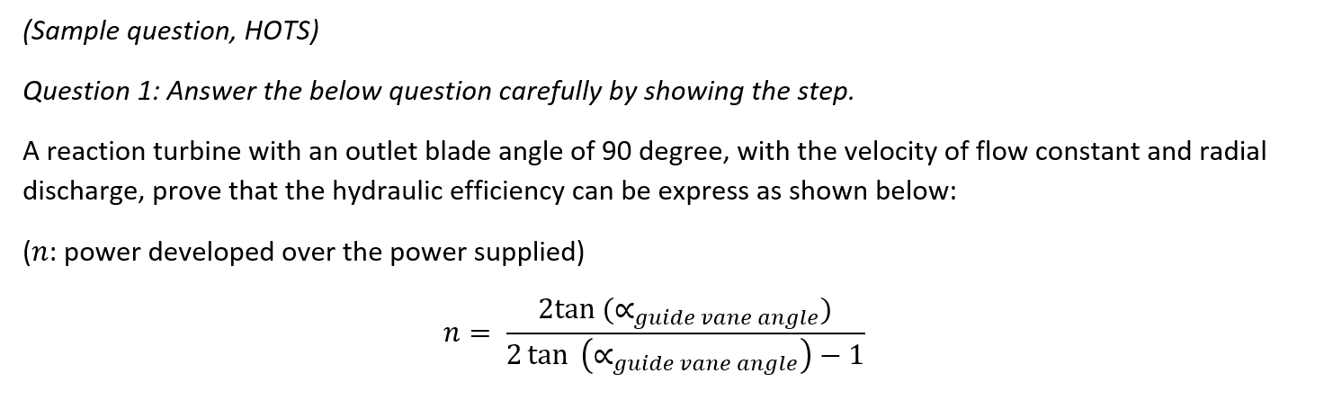 Solved (Sample question, HOTS) Question 1: Answer the below | Chegg.com