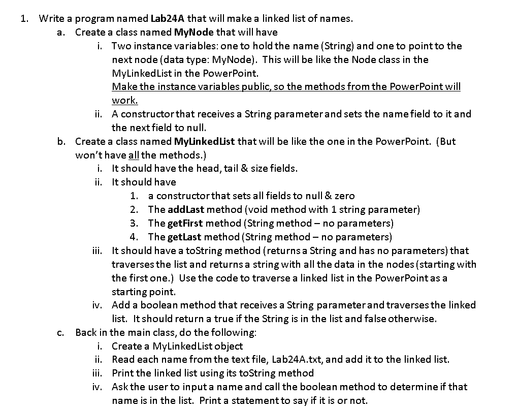 Solved 1. Write a program named Lab24A that will make a | Chegg.com