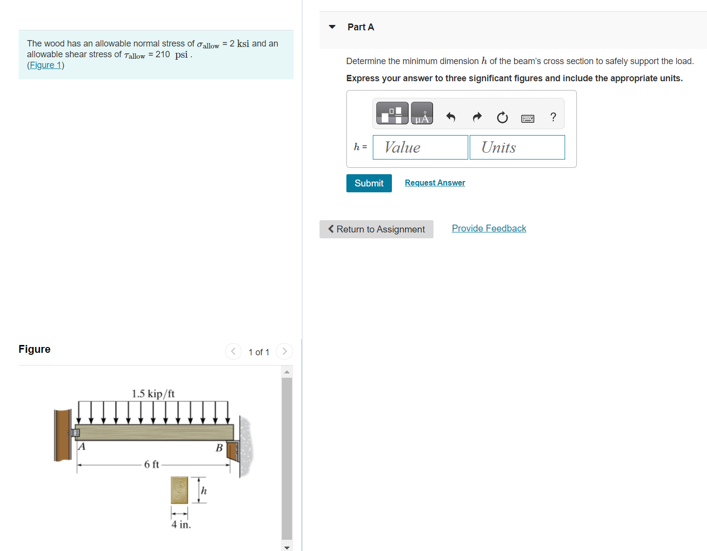 Solved The wood has an allowable normal stress of σallow | Chegg.com