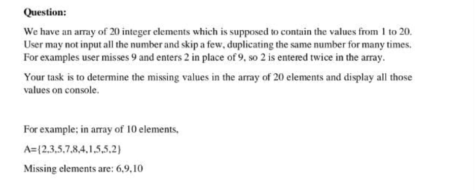 Solved Question We Have An Array Of 20 Integer Elements 1180