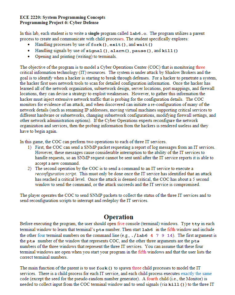 Ece 2220 System Programming Concepts Programming