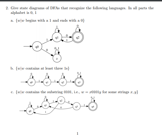 Solved Hello, I am having trouble in answering DFA | Chegg.com