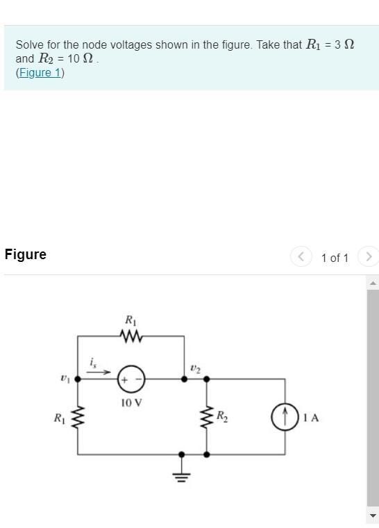 Solved Solve for the node voltages shown in the figure. Take | Chegg.com